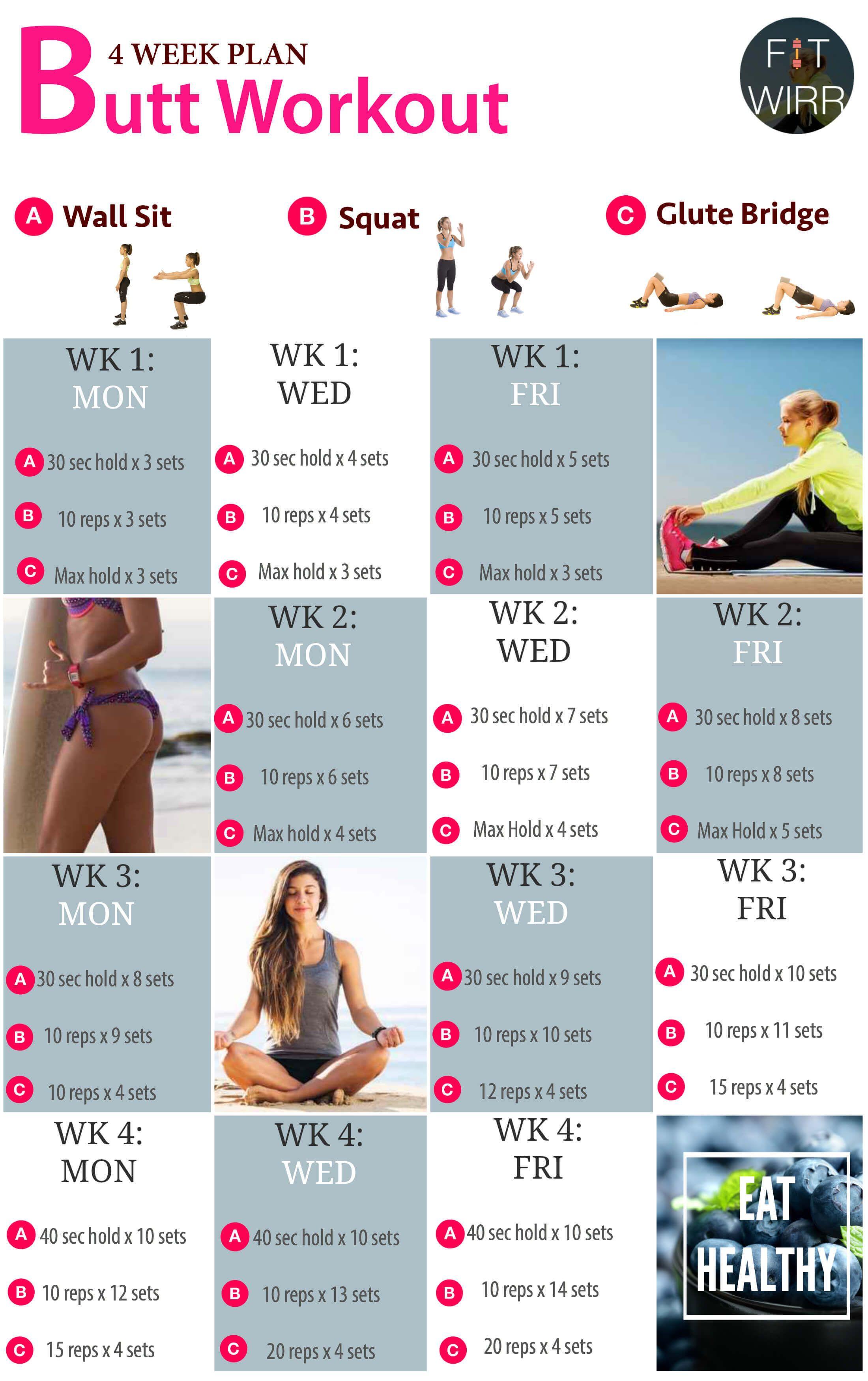 4 Week Butt Lift Bodyweight Workout Challenge 23 Fit Butt 4 Week Butt Lift Bodyweight Workout Challenge 23 Fit Butt