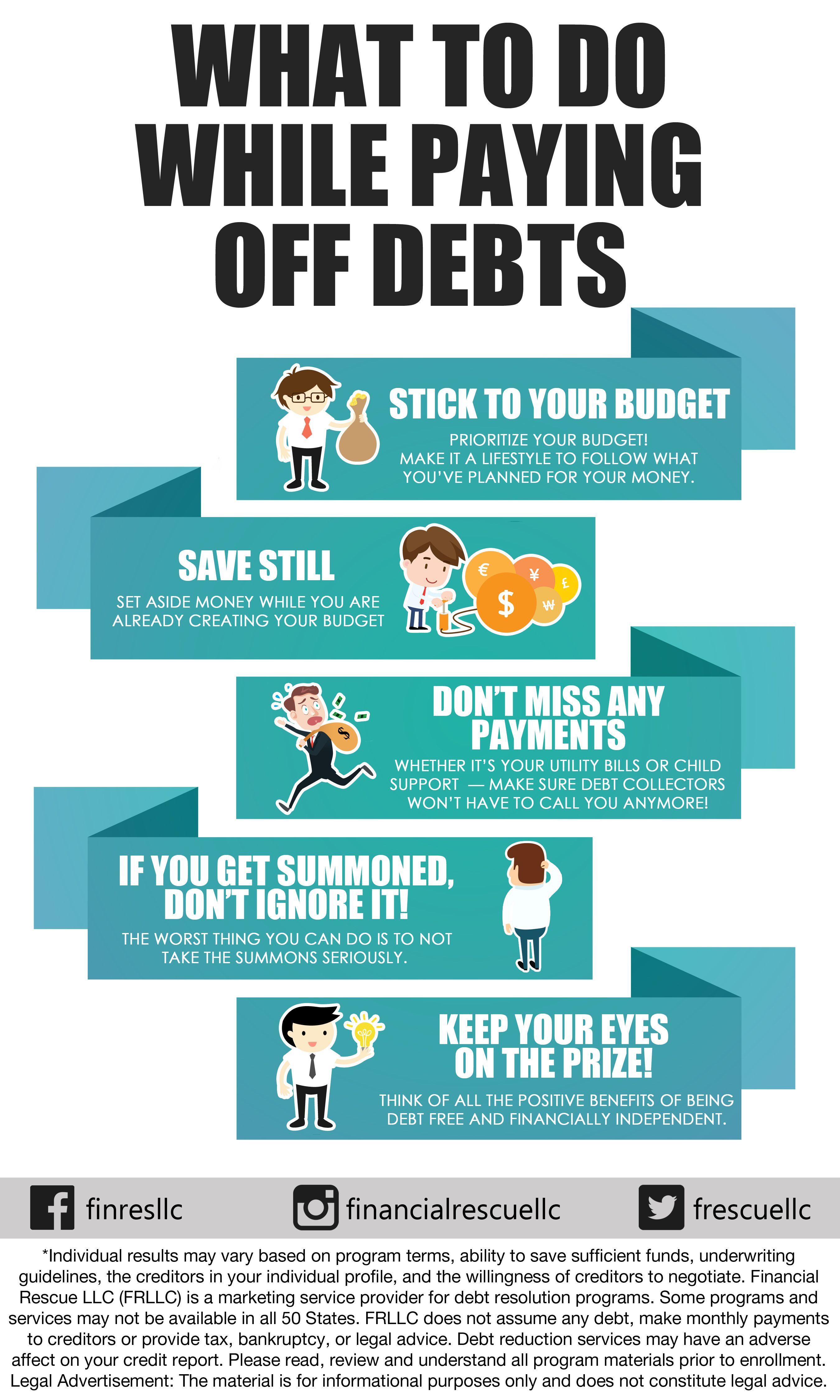 What To Do While Paying Off Debts 40 Infographics For Saving Money 